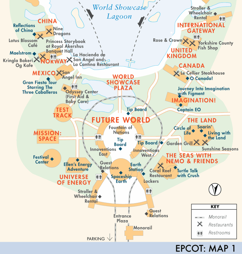 Map of Epcot | Epcot | Fodor's Travel Guides
