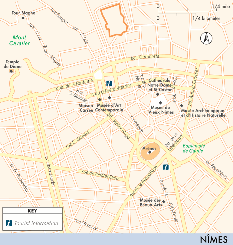 Map of Nimes | Nimes | Fodor's Travel Guides