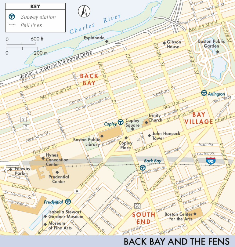Map of The Fenway and Kenmore Square | The Fenway and Kenmore Square ...