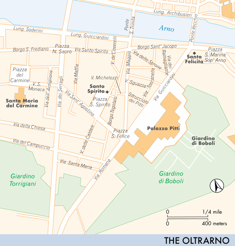Map of The Oltrarno | The Oltrarno | Fodor's Travel Guides
