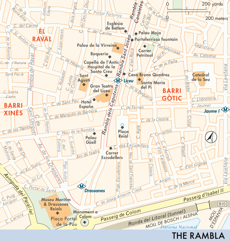 La Rambla Barcelona Spain Location