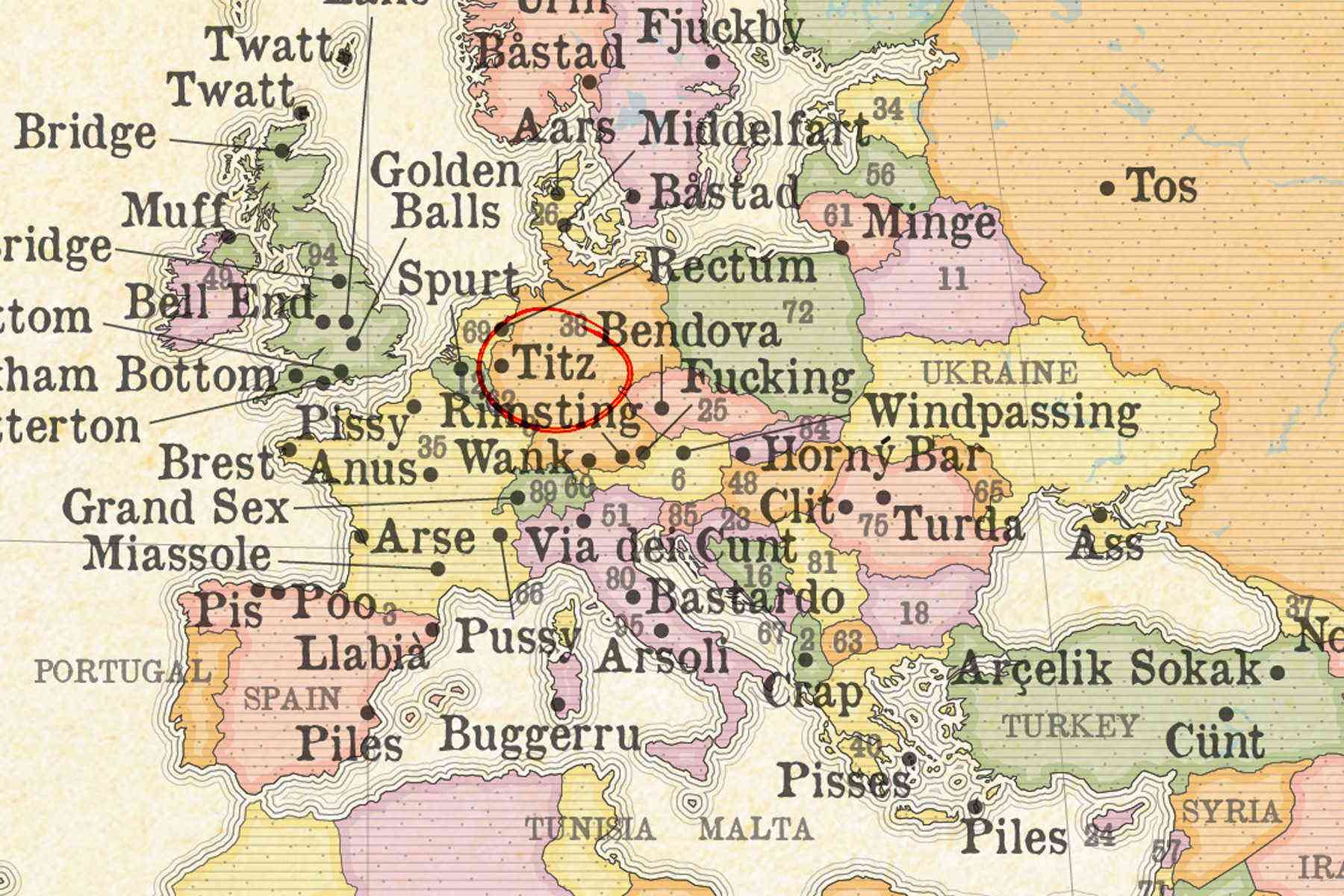 [SEVERELY NSFW] Part 2, The Most Obscene Names of Places: Europe ...