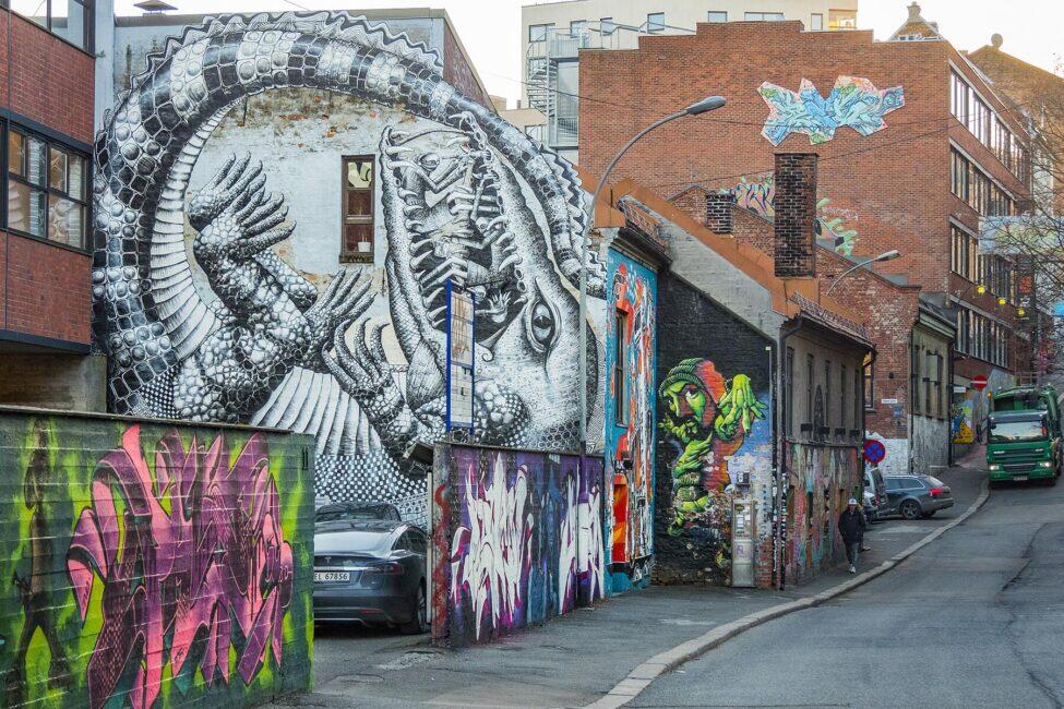 Street Art and Murals to See in Oslo, Norway